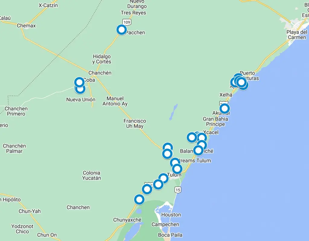 Tulum Cenotes Map Cenote Yucatan Carte | Arts Et Voyages