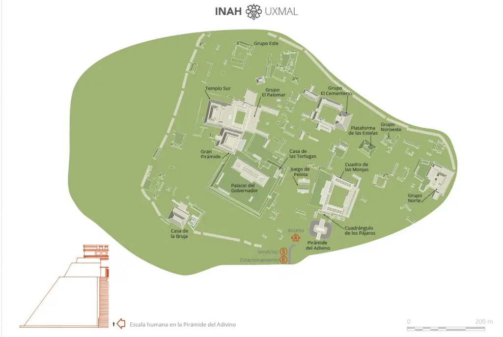 Uxmal Mayan Ruins Map Pre Hispanic Town Of Uxmal | World Heritage